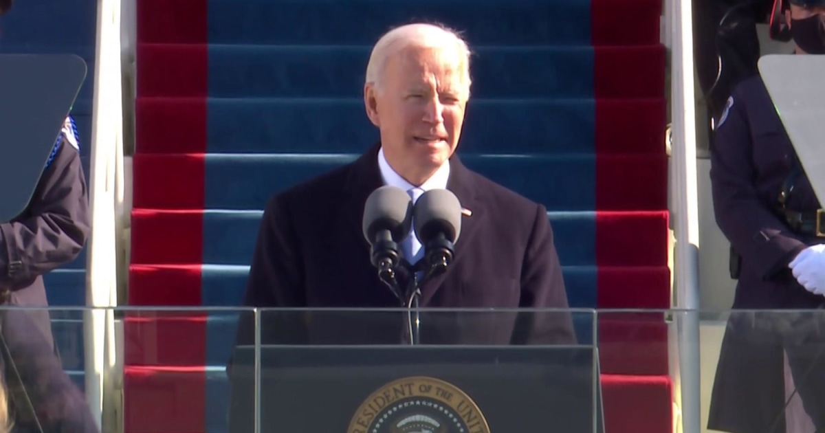 Biden begins inaugural address: 'Democracy has prevailed'