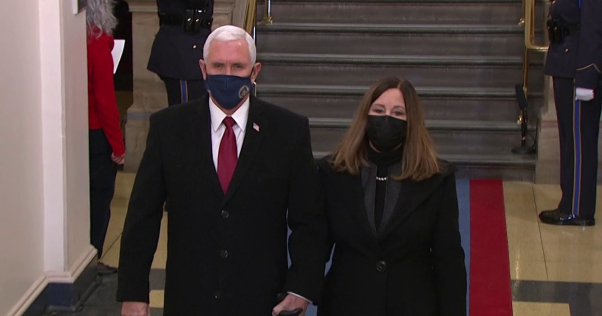 Pence arrives for Biden's inauguration as Trump lands in Florida