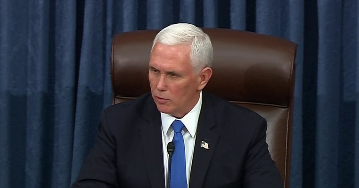 Pence speaks as Congress returns after riots