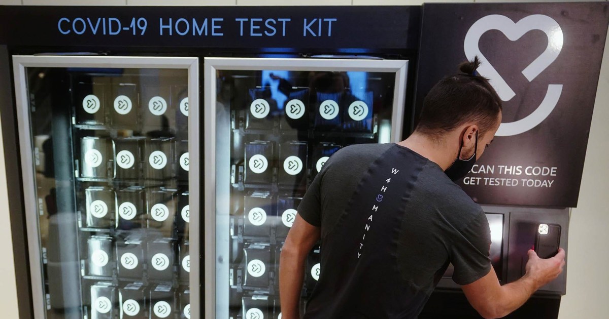 Covid-19 home test vending machine unveiled in New York City