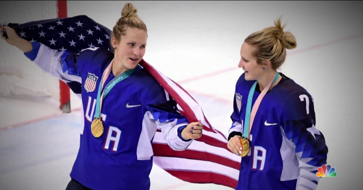 Olympic gold medalists inspire young female hockey players