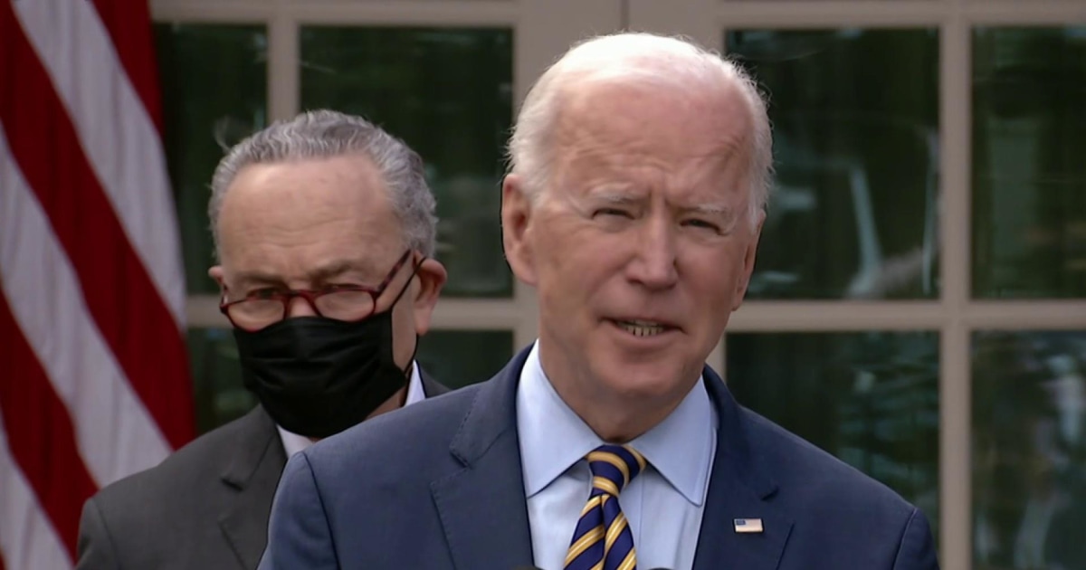 Biden celebrates passage of $1.9 trillion Covid relief bill