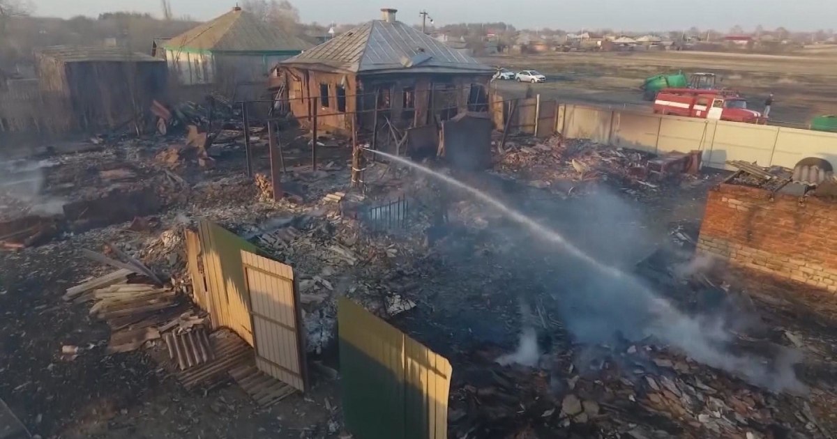 Aerial footage captures Russian wildfire devastation amid unusually ...