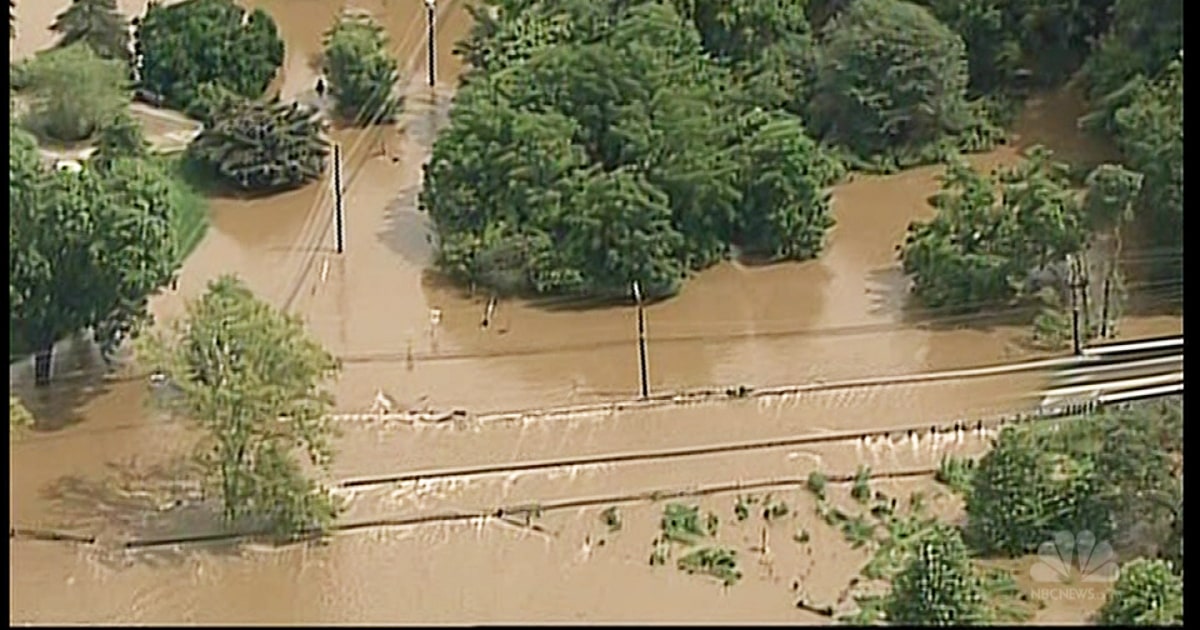 Aerials show major flooding in Pa.