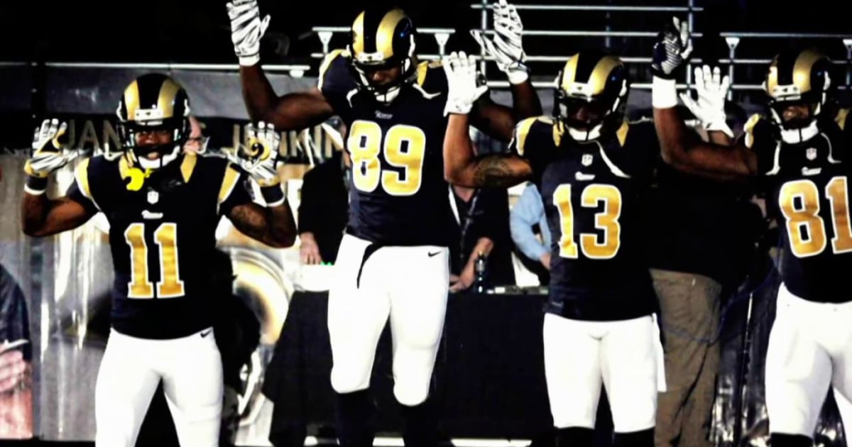 St. Louis Rams players put 'hands up' at game, spark outrage