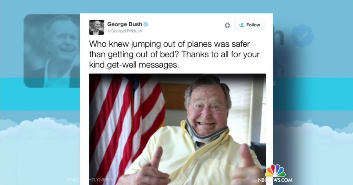 President George H.W. Bush Tweets Thumbs Up Recovery Photo
