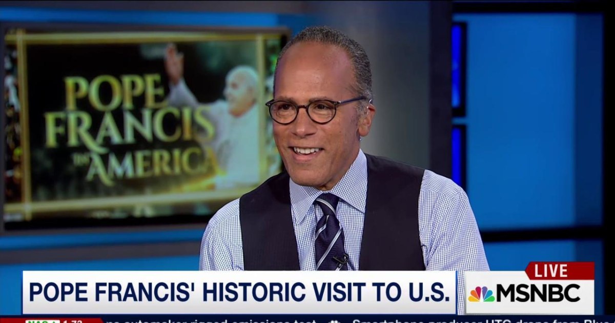 Lester Holt on the Pope