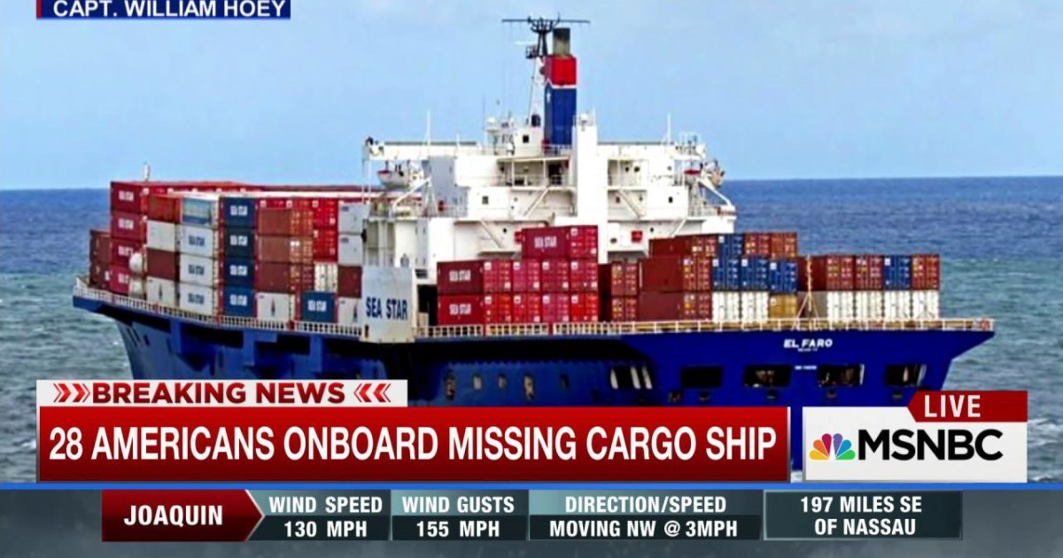 28 Americans onboard missing cargo ship