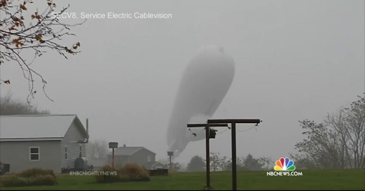 Large Section of Military Blimp Remains Stuck in Pennsylvania Forest