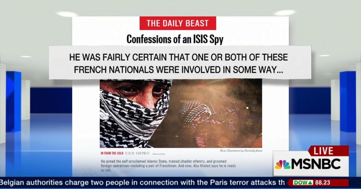 Daily Beast exclusive: ISIS spy possibly trained Paris attackers