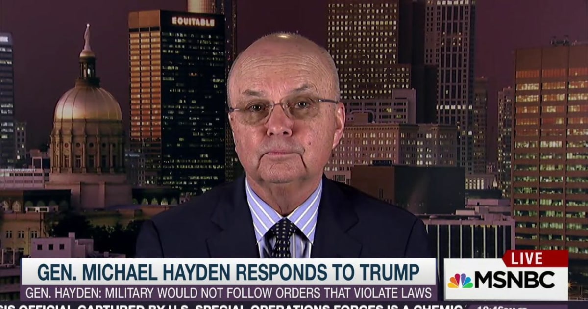 Gen. Hayden: Trump’s ‘repulsive’ on torture