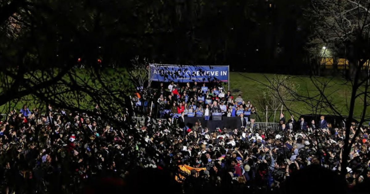 Sanders addresses crowd of 18,500 in Bronx