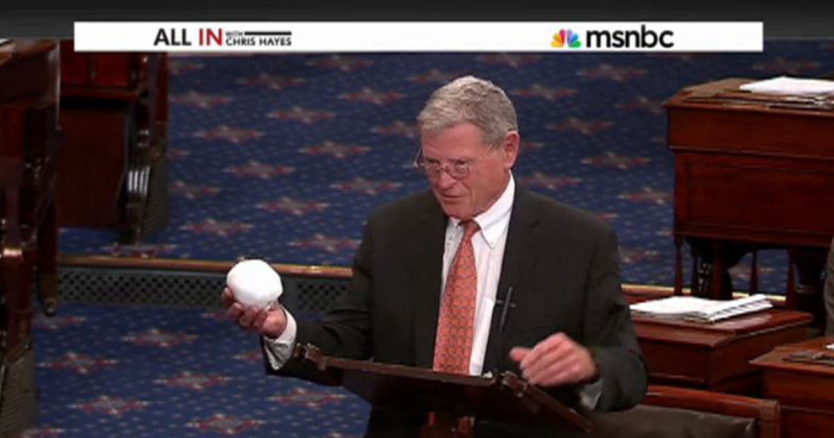 'The Senator with the snowball'