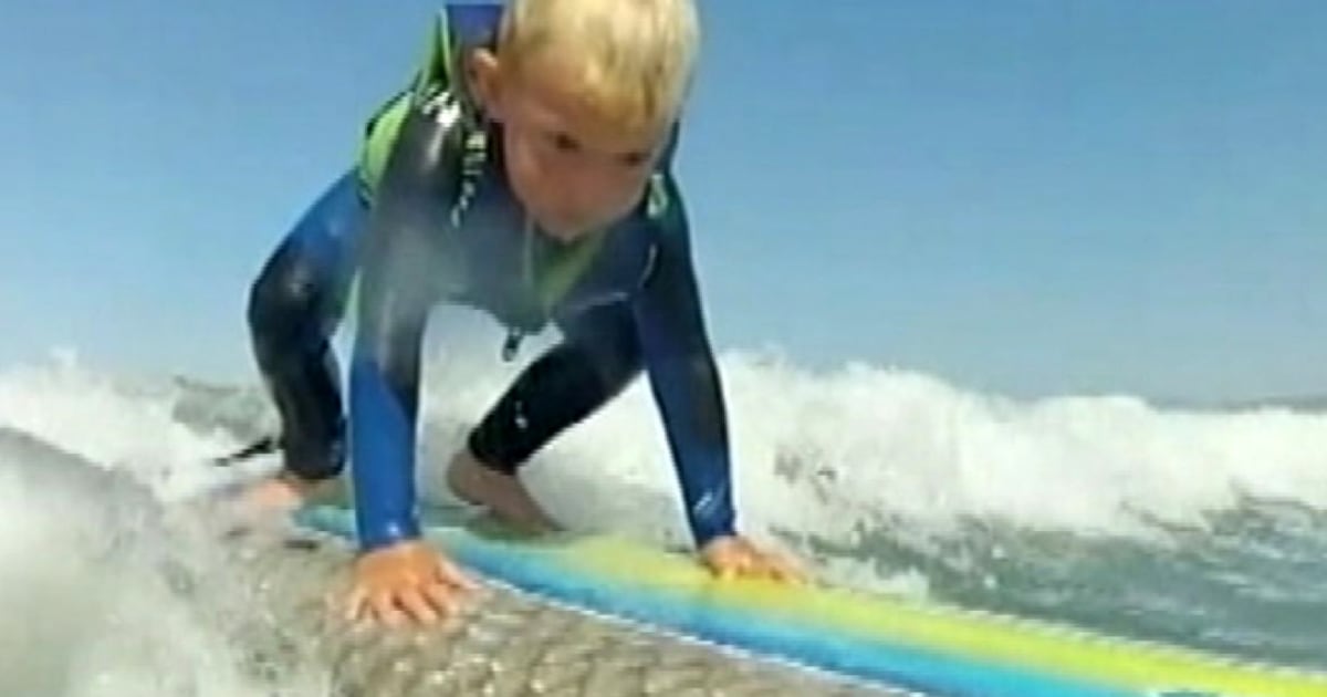3-year-old surfing prodigy shreds waves
