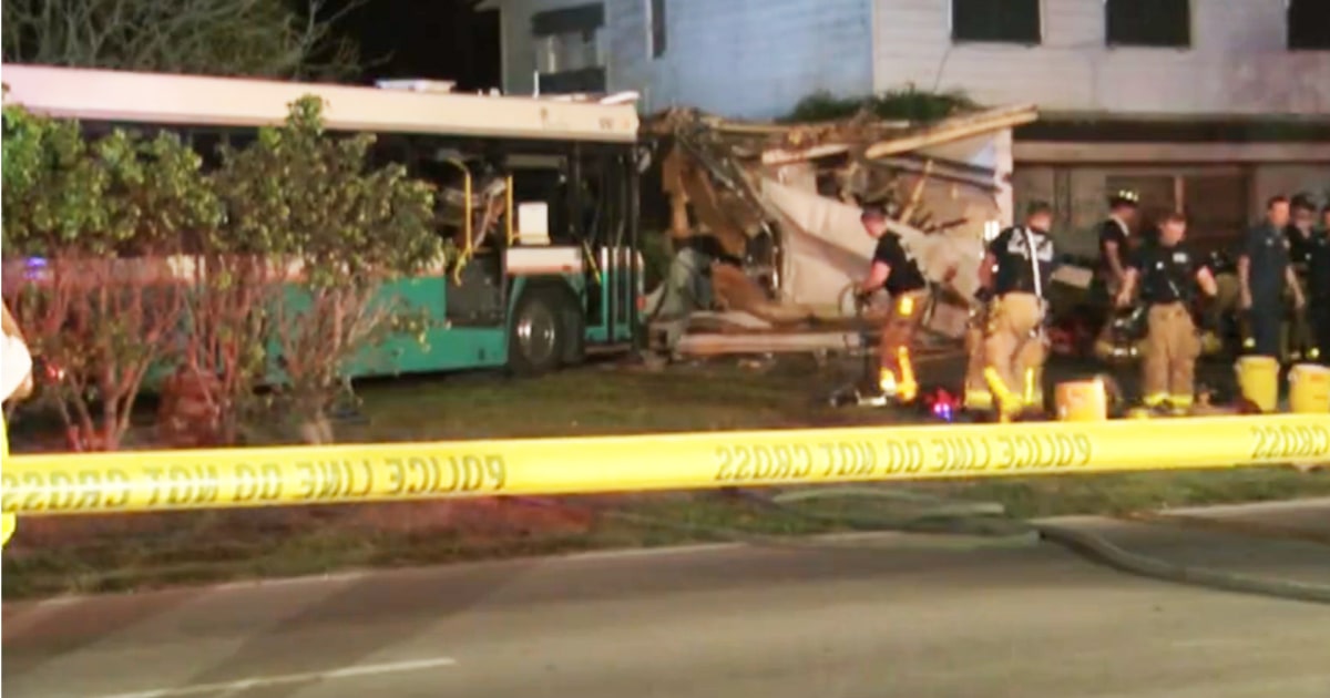 Bus Slams Into Home