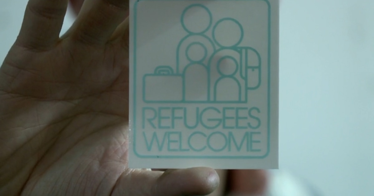 'Refugees Welcome' Stickers In High Demand