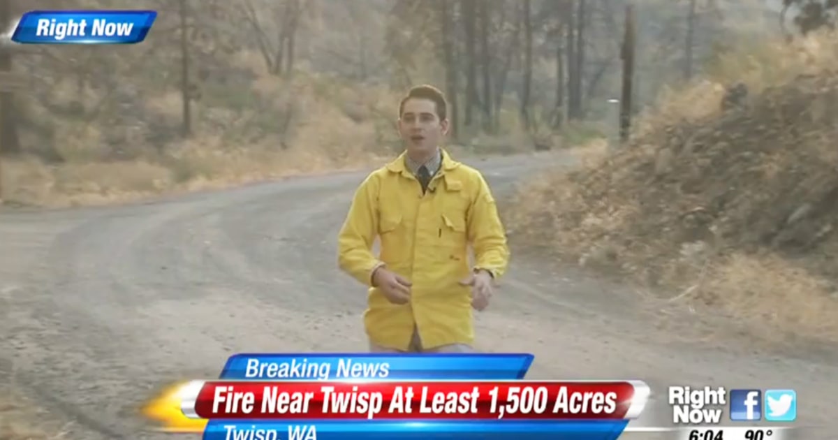 During Live Shot, Reporter Flees Wildfire Scene