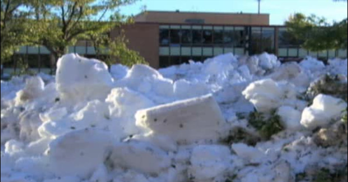 Mass cleanup after extreme autumn snow storm in SD