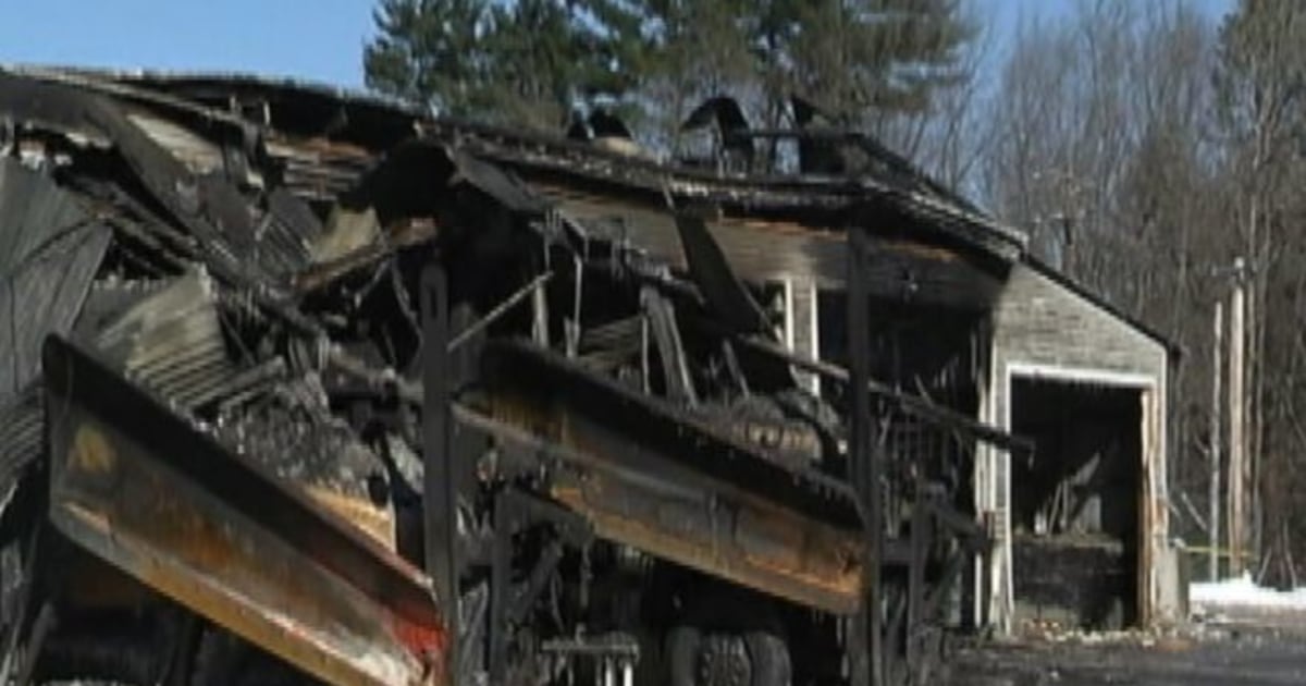 Fire Destroys Town's Snow Plow Fleet Night Before Storm
