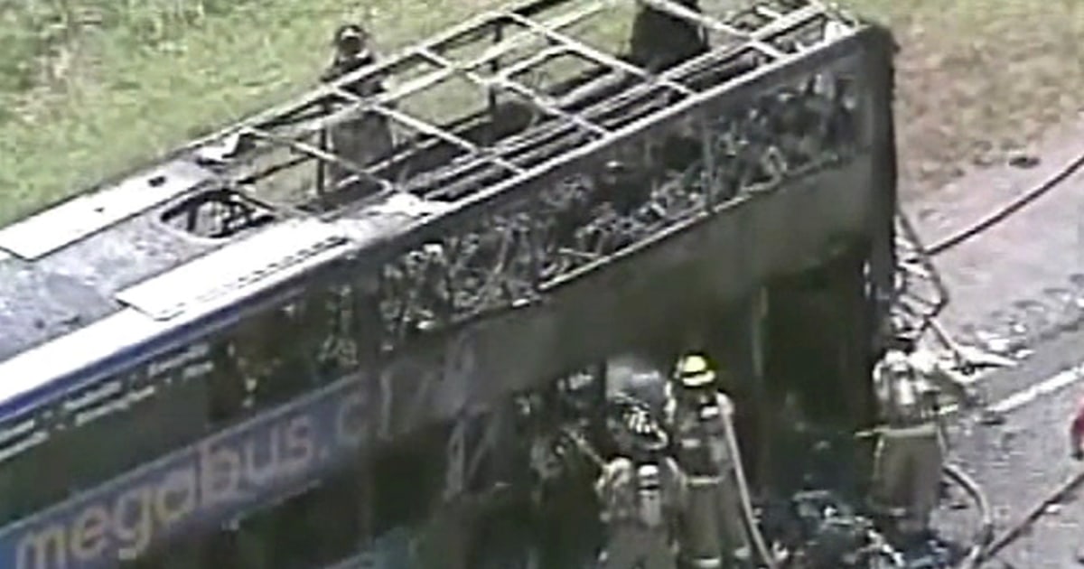 Megabus catches on fire in Georgia