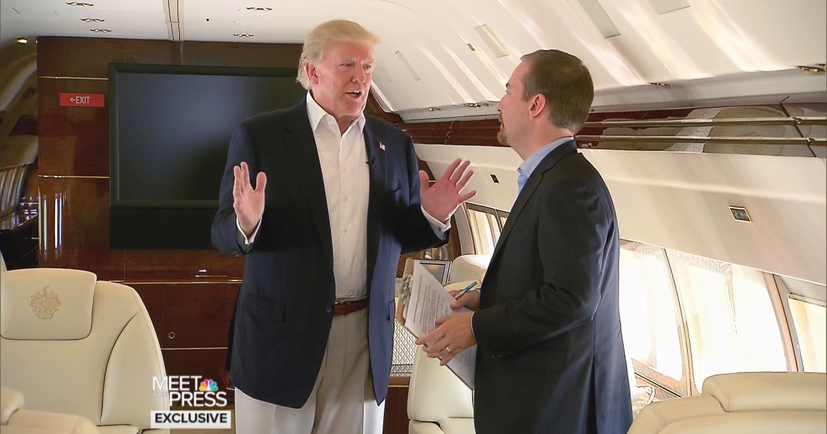 On Private Jet, Trump Explains New Immigration Plan