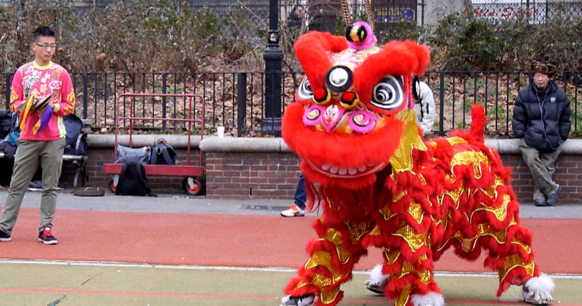 Lion Dancers Prepare to Ring in the New Year