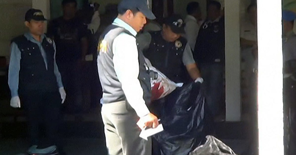 Police Work Grisly Crime Scene In Bali