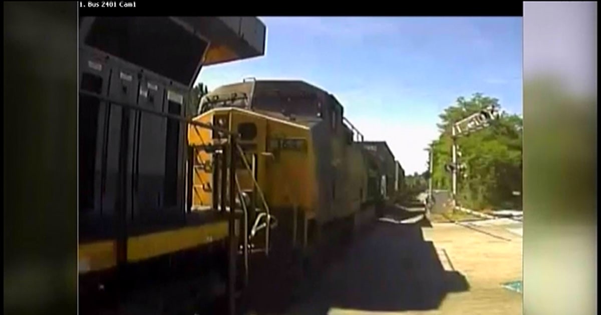 Surveillance Video Shows Train Slamming into MARTA Bus