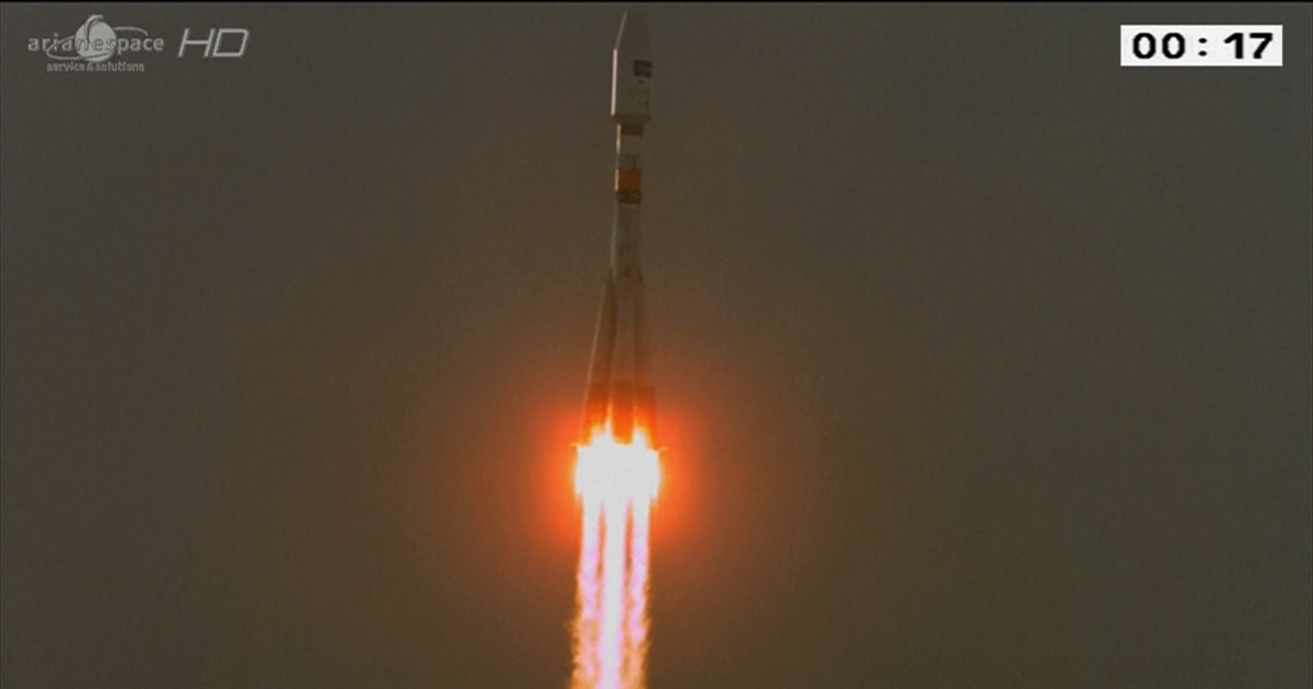 European Space Launch Sends Satellite Soaring