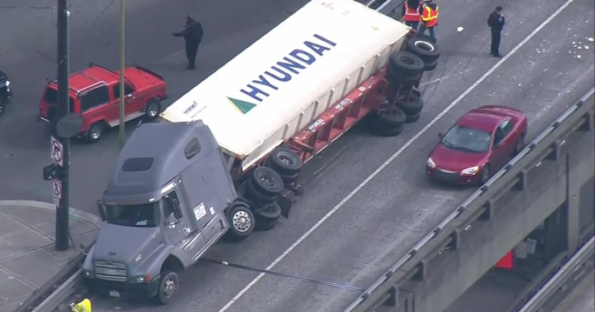Crab Truck Crash Blocks Seattle Highway