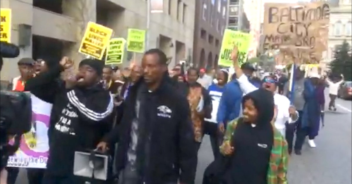 Protesters March in Baltimore After Man Dies in Police Custody