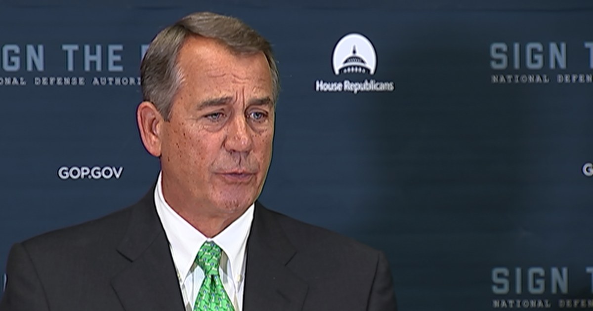 Boehner: Ryan 'Would Make a Great Speaker,' No Plan B