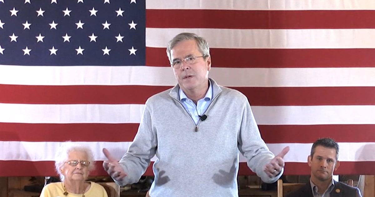 Jeb Bush Compares Himself to Brother and Father in Iowa