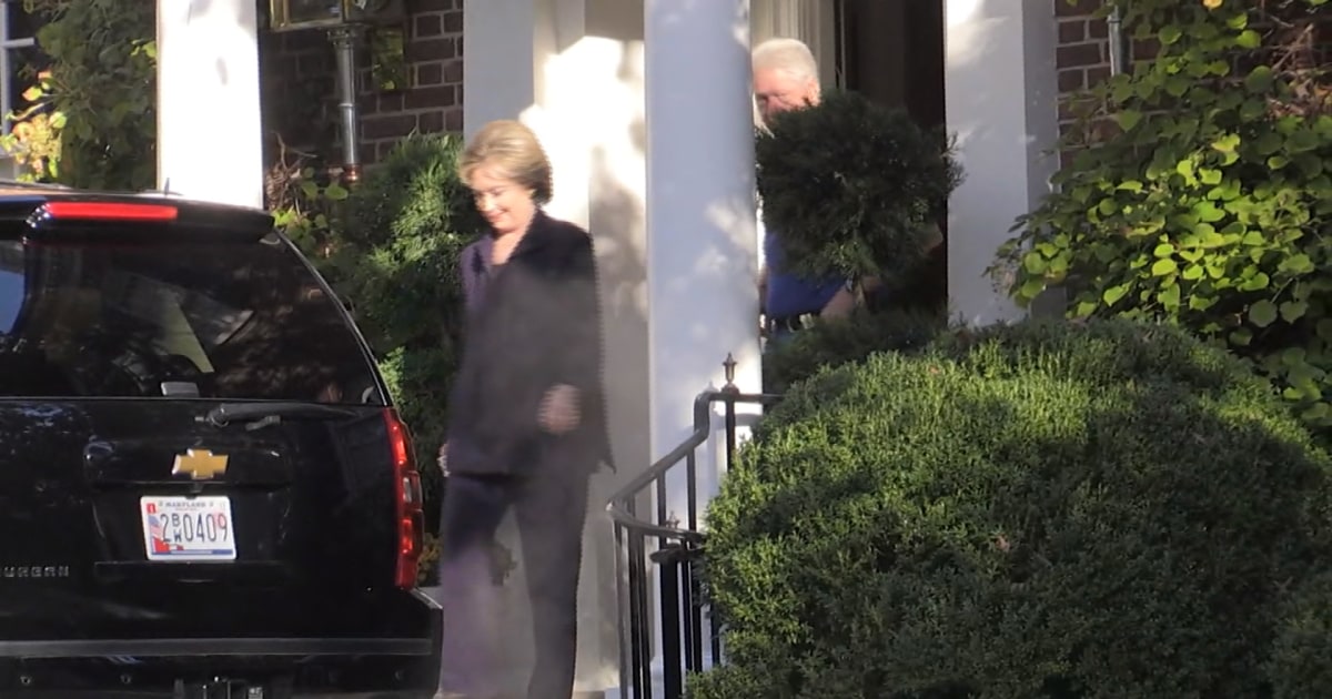 Hillary Clinton Departs DC Home for Benghazi Hearing