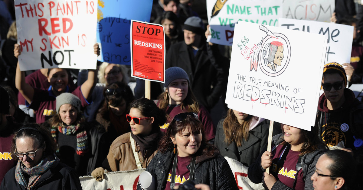 Thousands Protest Redskins Name on Gameday