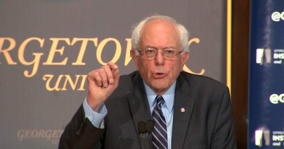 Sanders Pushes Democratic Socialism in D.C. Address