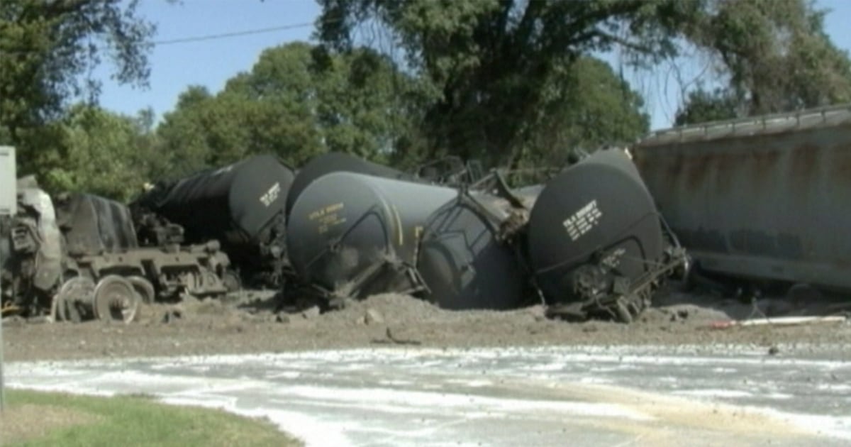 Freight Train Collides With Transport Truck in Louisiana