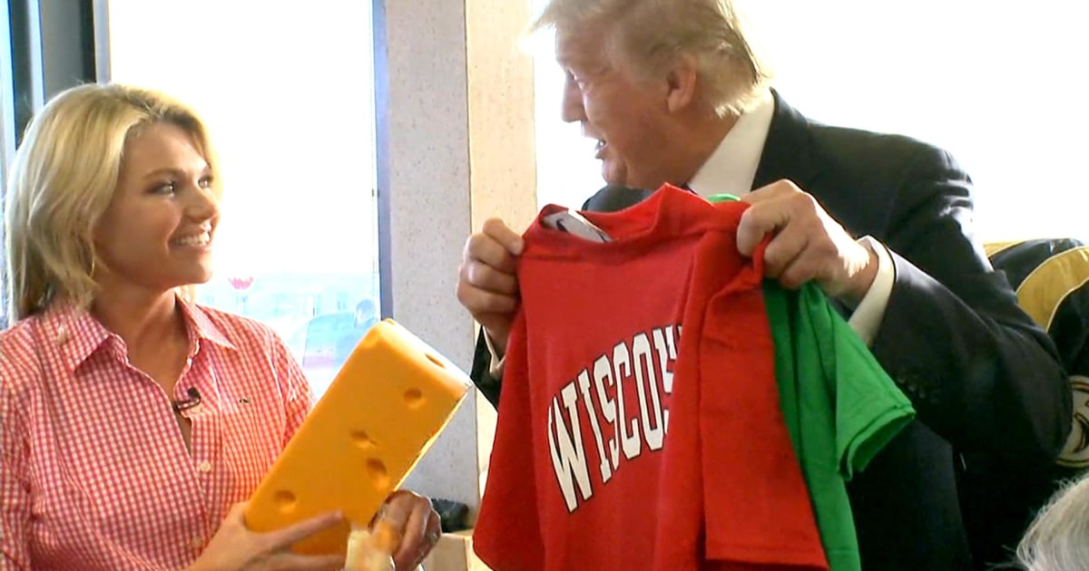 Trump Presented With Cheese Ahead of Wis. Primary