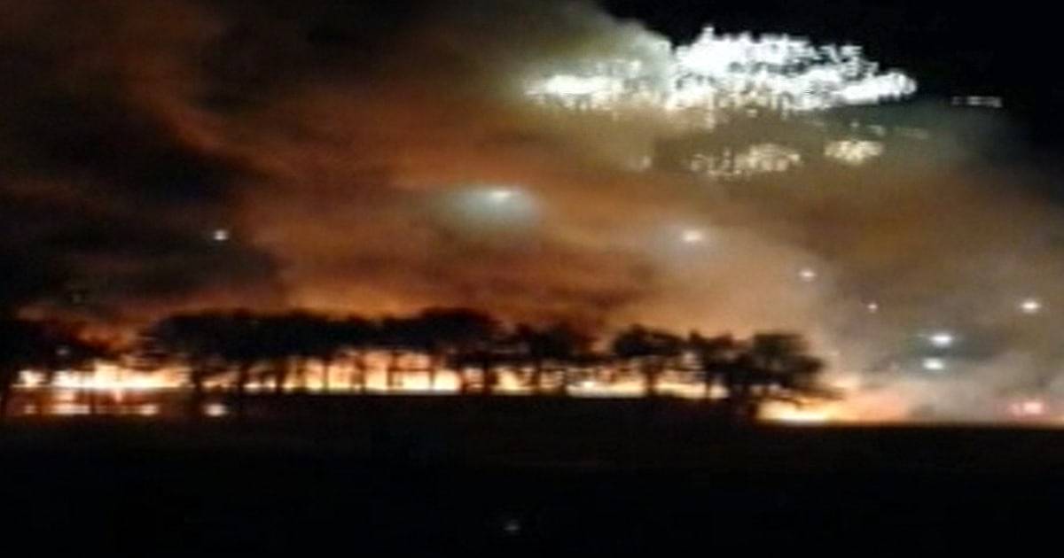 Flames, explosions at fireworks store caught on video