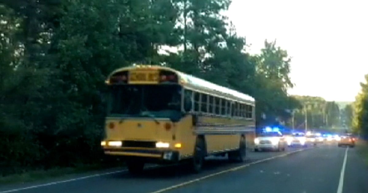 Video shows police in pursuit of hijacked school bus