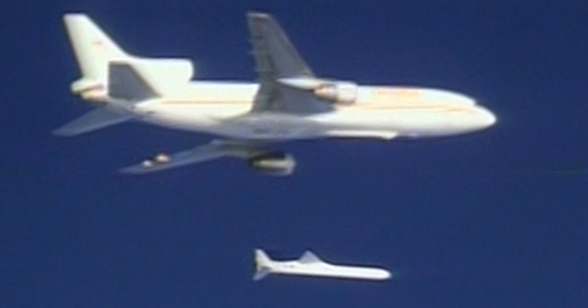 NASA launches rocket from aircraft bottom
