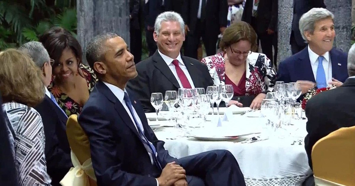 Obamas Attend State Dinner in Cuba