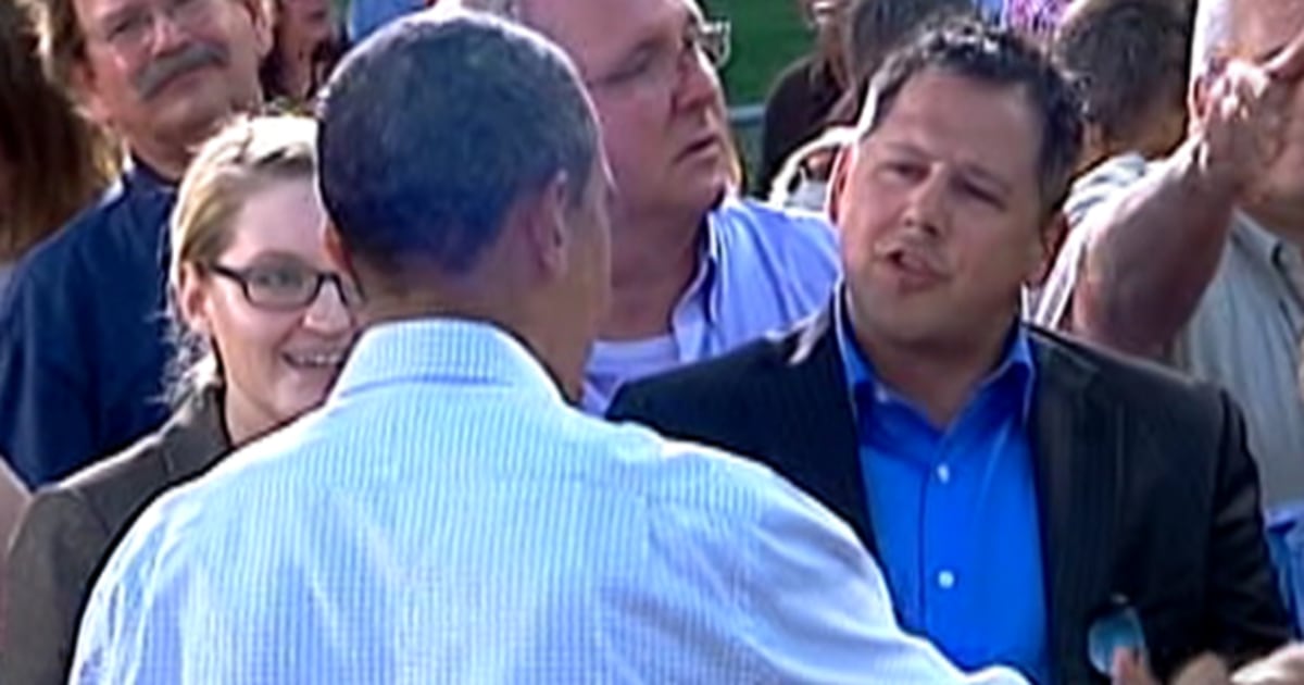 Obama confronted by Tea Partier in Iowa