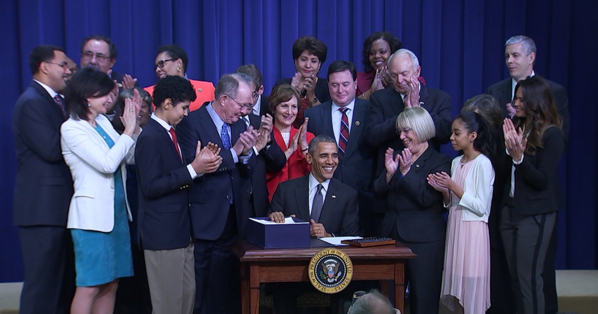 President Obama signs the Every Student Succeeds Act