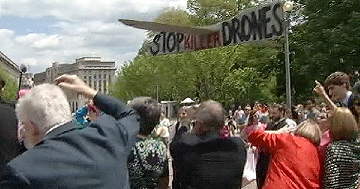Code Pink Holds Anti-Drone Protest At White House