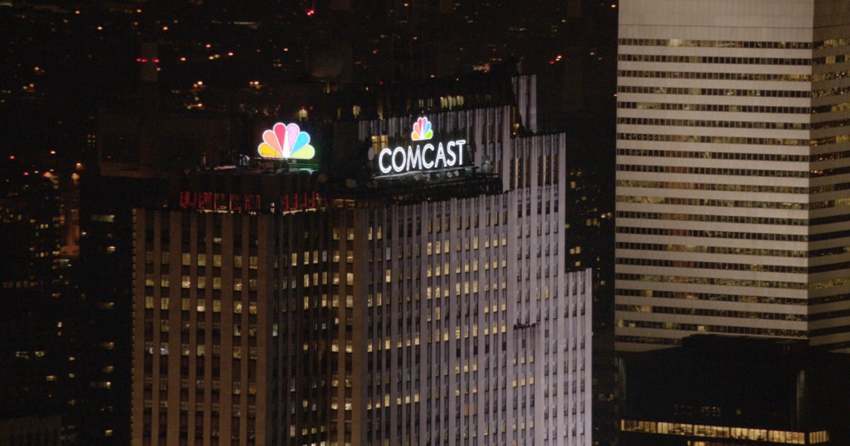 NBC Peacock Lights Up Skyline For First Time