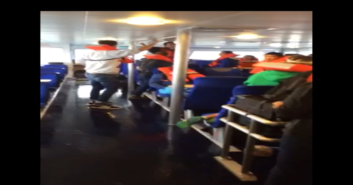 Passengers In Panic After Massive Wave Hits Ferry