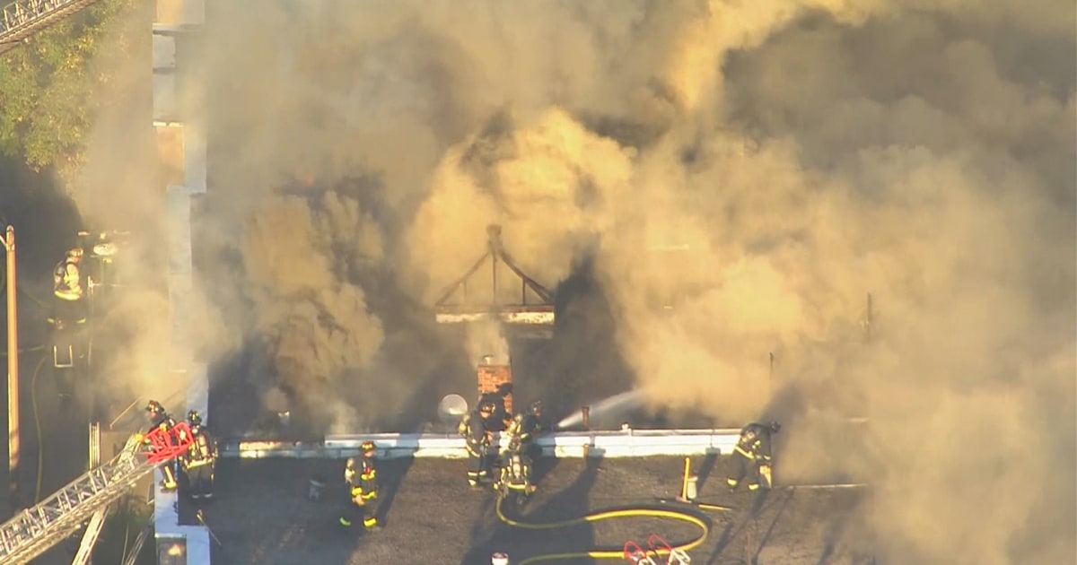 Massachusetts Firefighters Battle Massive Building Fire