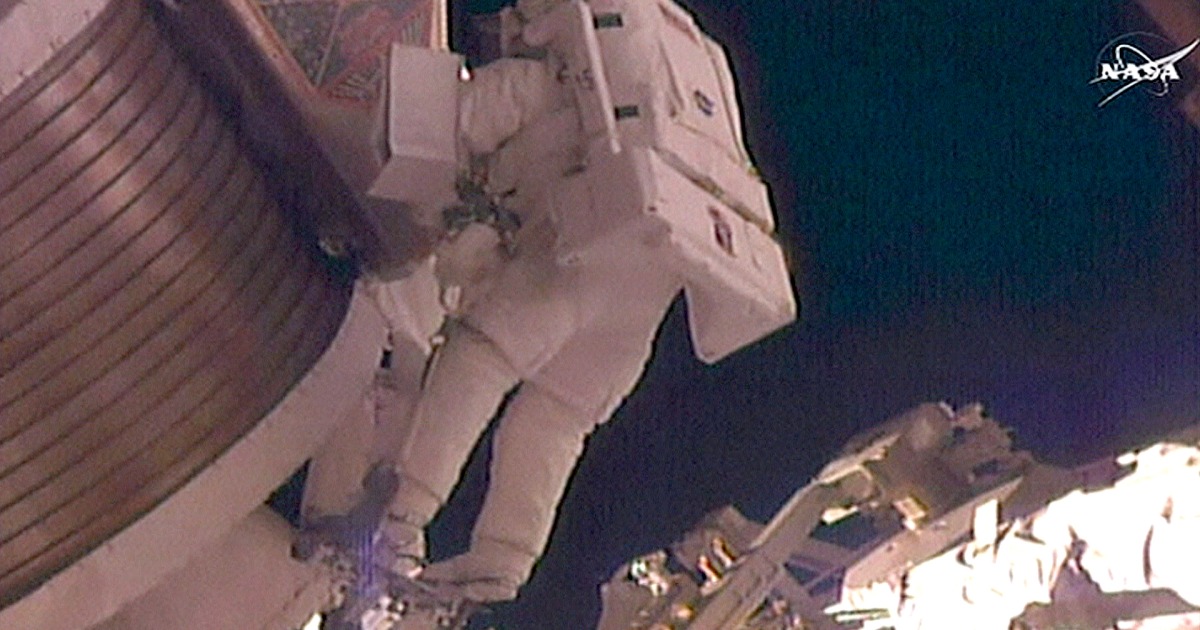 Astronauts Perform Spacewalk Outside of ISS