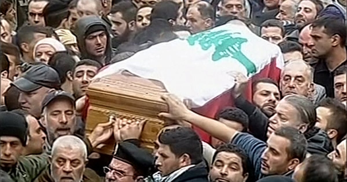 Lebanon Mourns Ex-Premier Karami at Funeral